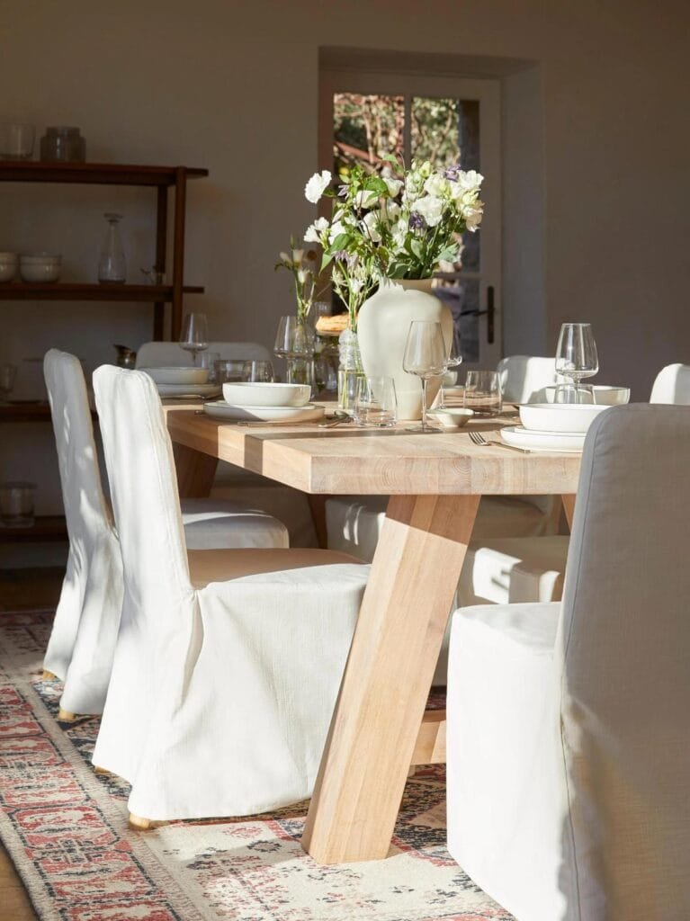 10 Cute-as-a-Button Dining Chair Slipcover Ideas - Mindful Hues